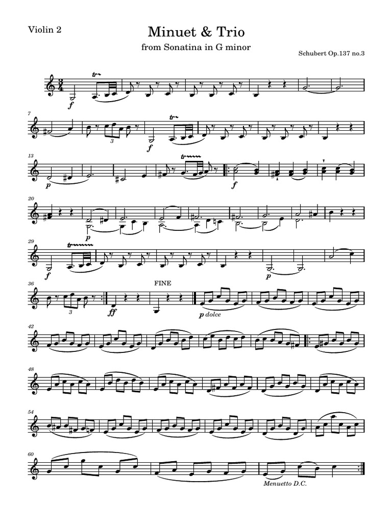 Minuet & Trio-Violin_2 | PDF