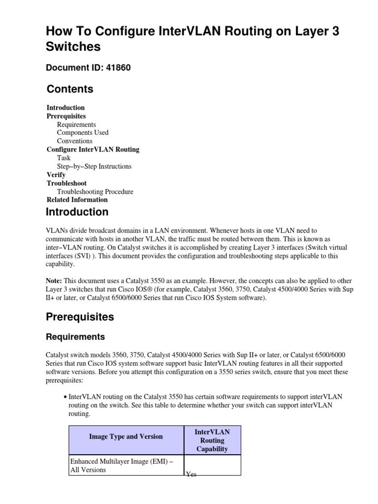 Howto L3 Intervlanrouting | PDF | Network Switch | Ip Address