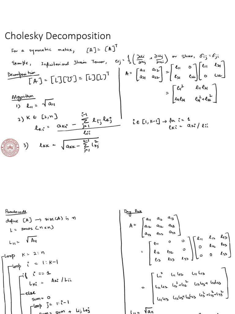 Cholesky Decomposition | PDF