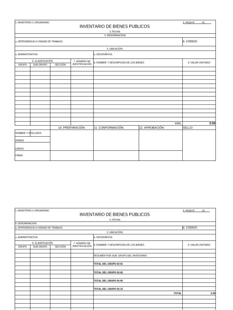 Formato Inventario General | PDF