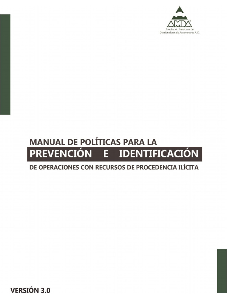 Manual Politicas PLD | PDF | Moneda | Economias