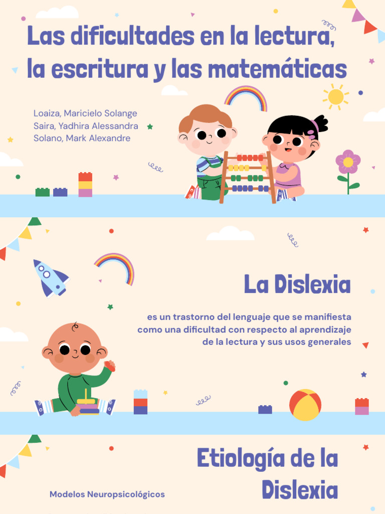 Las Dificultades en La Lectura, La Escritura y Las Matemáticas - Grupo02 | PDF | Dislexia | Memoria