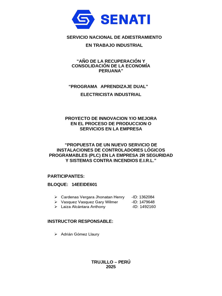 Servicio Nacional de Adiestramiento en Trabajo Industrial | PDF ...