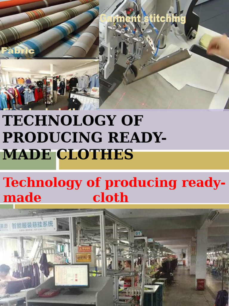 Technology of Producing Ready-Made Clothes 7 | PDF