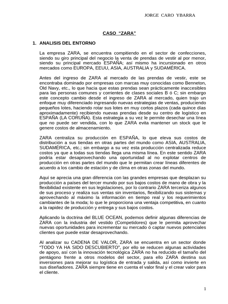 Caso Zara | PDF | Logística | Marketing