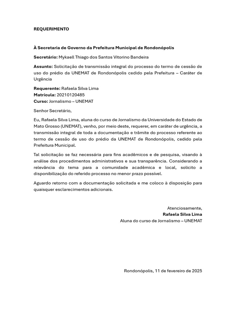 REQUERIMENTO | PDF