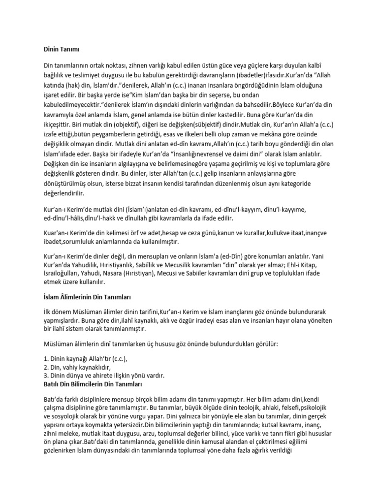 Dinler Tarihi Betul Arslanhan Kostu | PDF