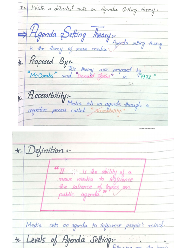 Agenda Setting Theory+Nature and Function of Mass Communication | PDF