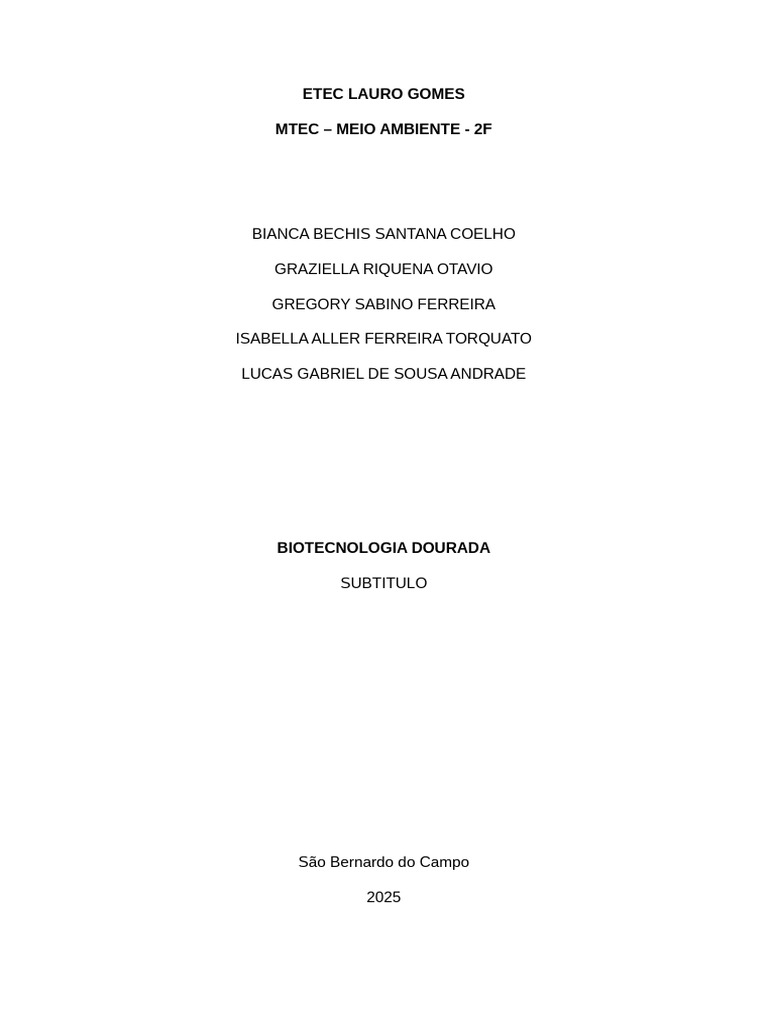 Etec Lauro Gomes - Abnt - 1 Bimestre | PDF