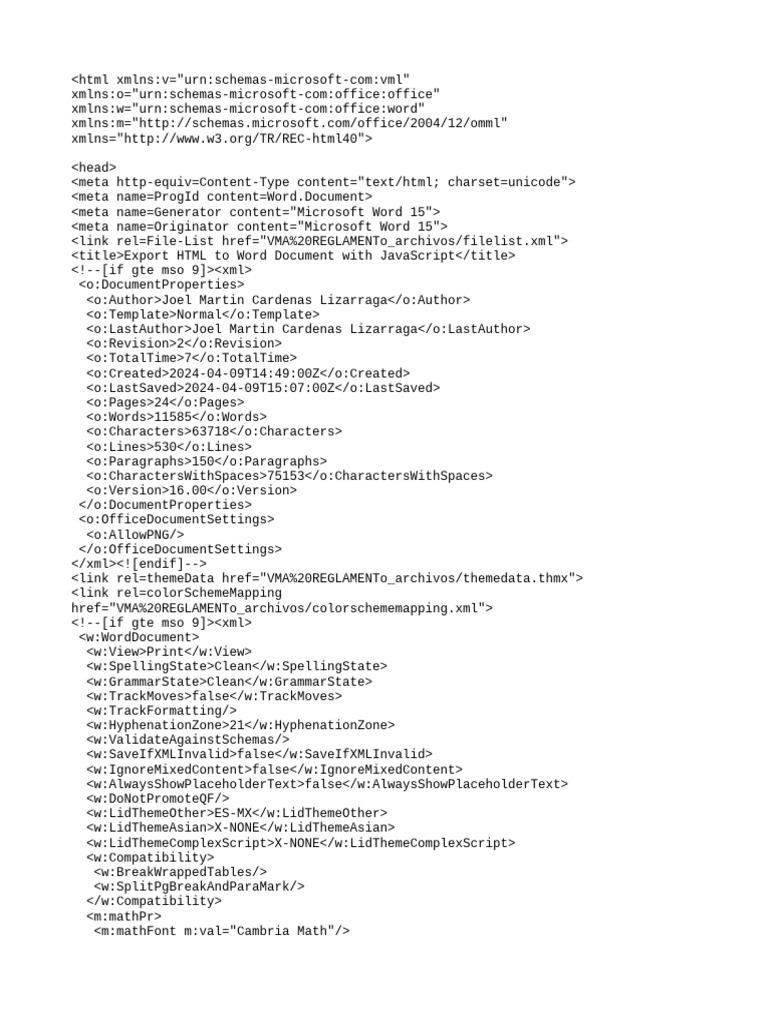 VMA REGLAMENTo | PDF