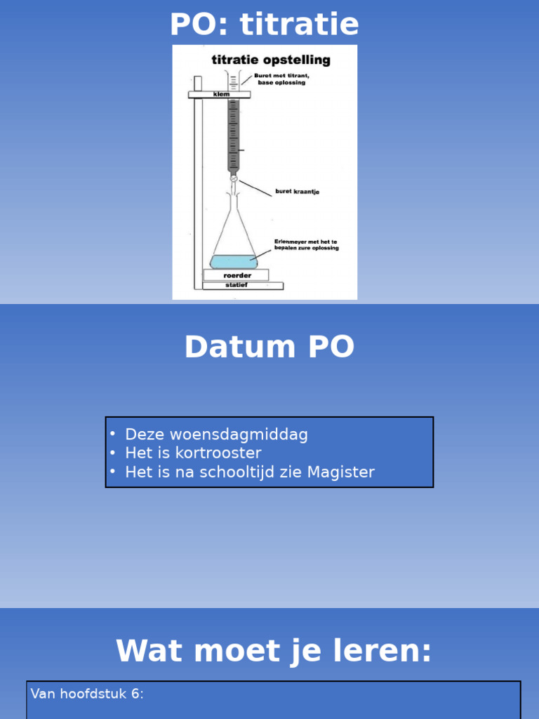 Wat Moet Je Kunnen Voor Het PO | PDF