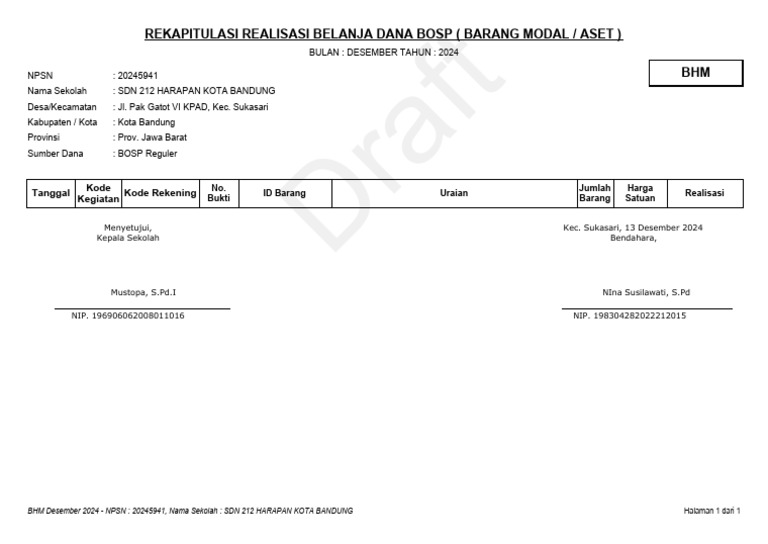 BHM Output Des | PDF