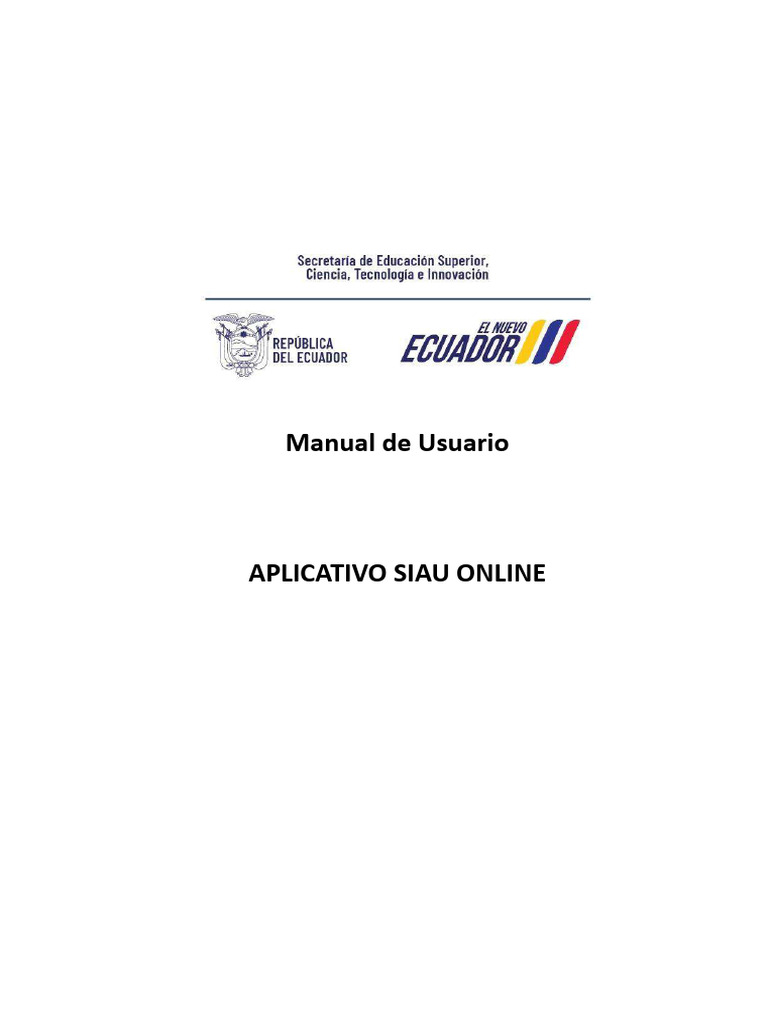 Manual de Usuario SIAU Online | PDF | Contraseña | Visa Inc.