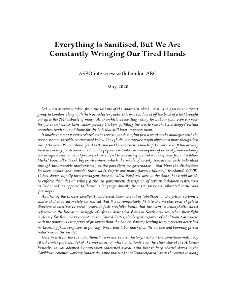 Asbo Interview With London Abc Everything Is Sanitised But We Are ...