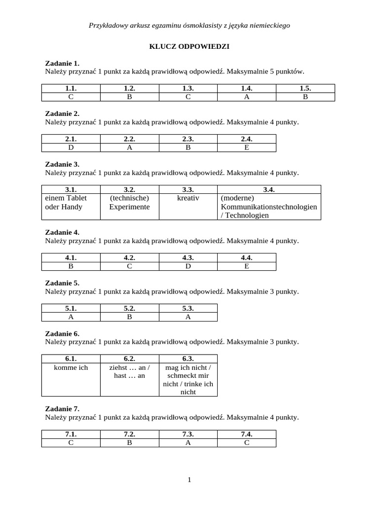 Arkusz 3 Pearson Model Odpowiedzi | PDF