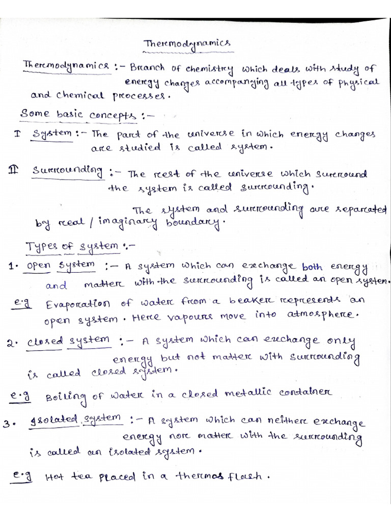 Thermodynamics Notes | PDF