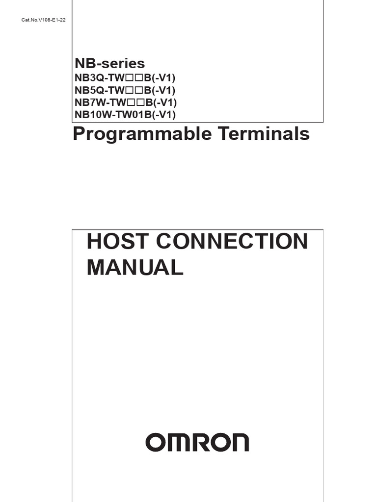 Programmable Terminals: Host Connection Manual | PDF | Programmable Logic Controller | Computing