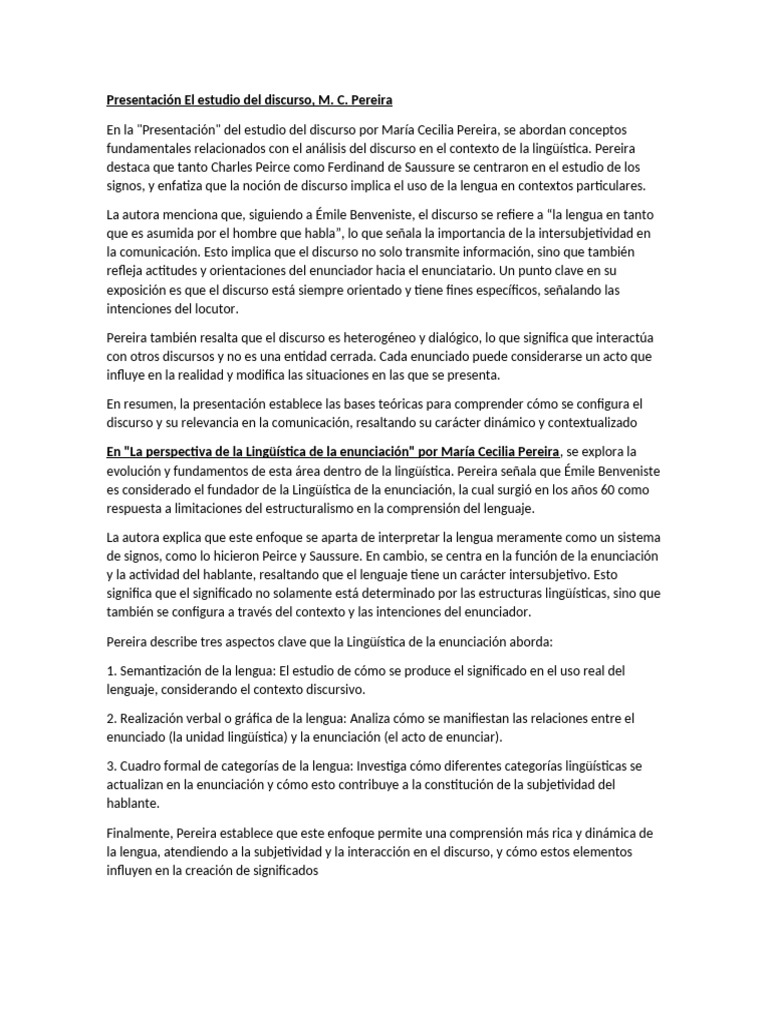 Resemen Libro 2 Semio | PDF | Discurso | Hablar en público