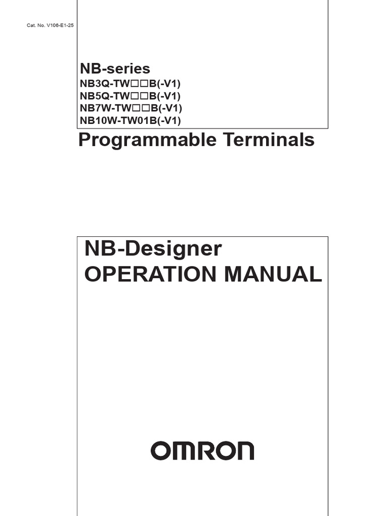 NB-Designer Operation Manual: Programmable Terminals | PDF | Programmable Logic Controller ...