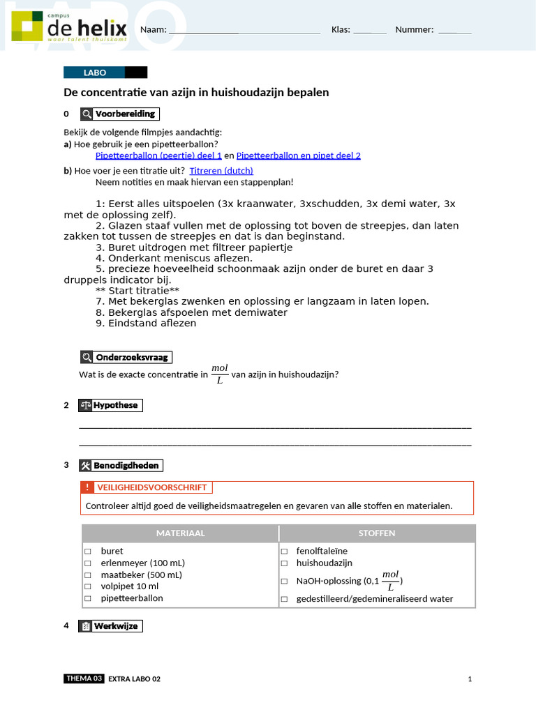 Labo 2 Conc Azijn LLN | PDF