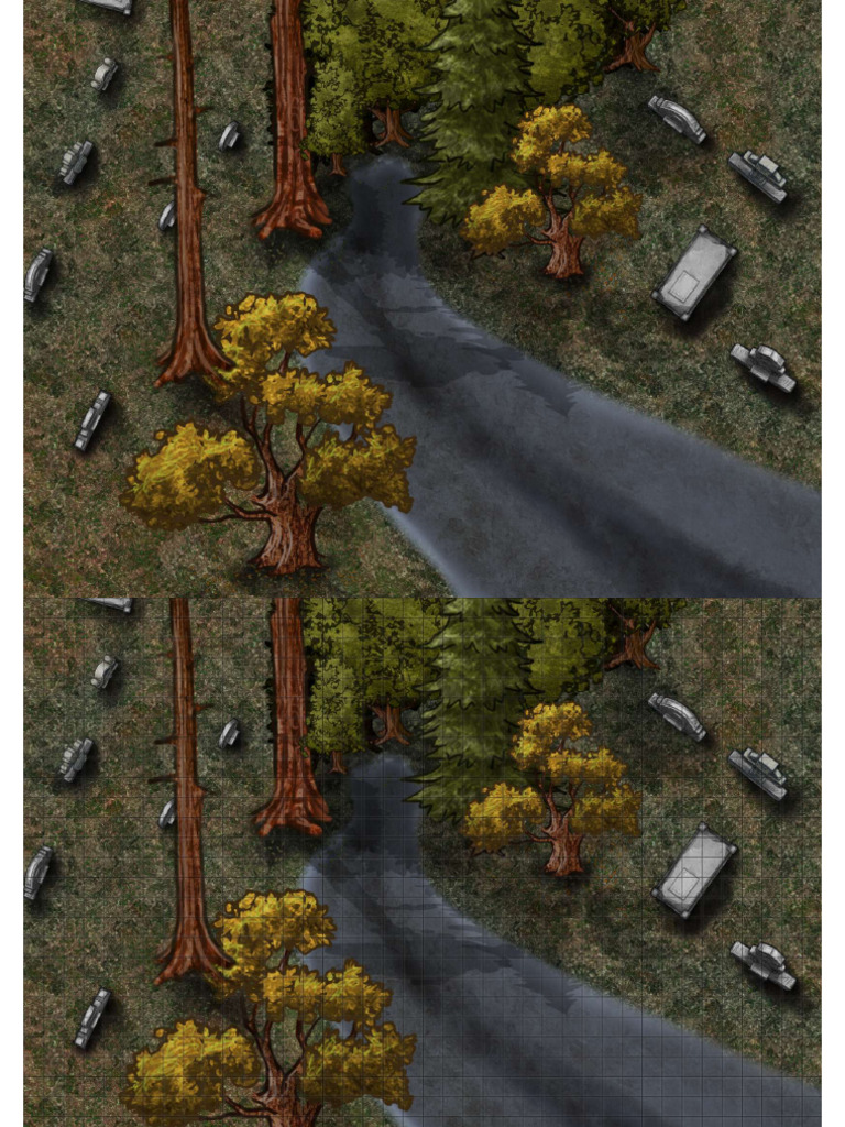 01 The Haunted Graveyard Battle Map - Garden of Graves | PDF