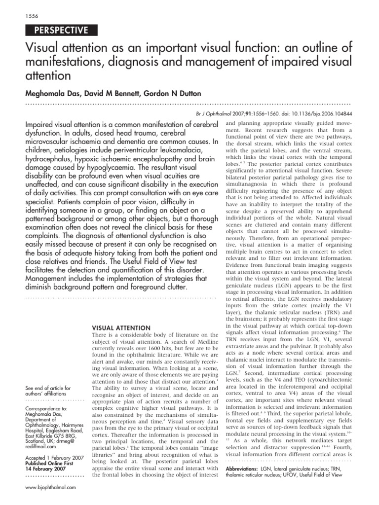 das2007 | PDF | Visual Cortex | Visual System