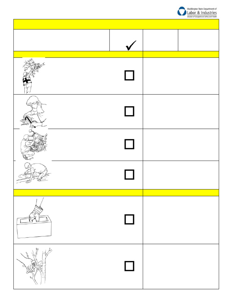 Caution Zone Jobs Checklist | PDF