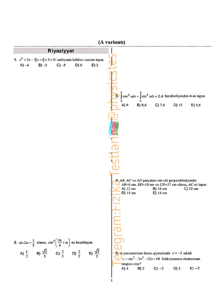 DİM II Şans I Qrup 14 Iyul 2024 | PDF
