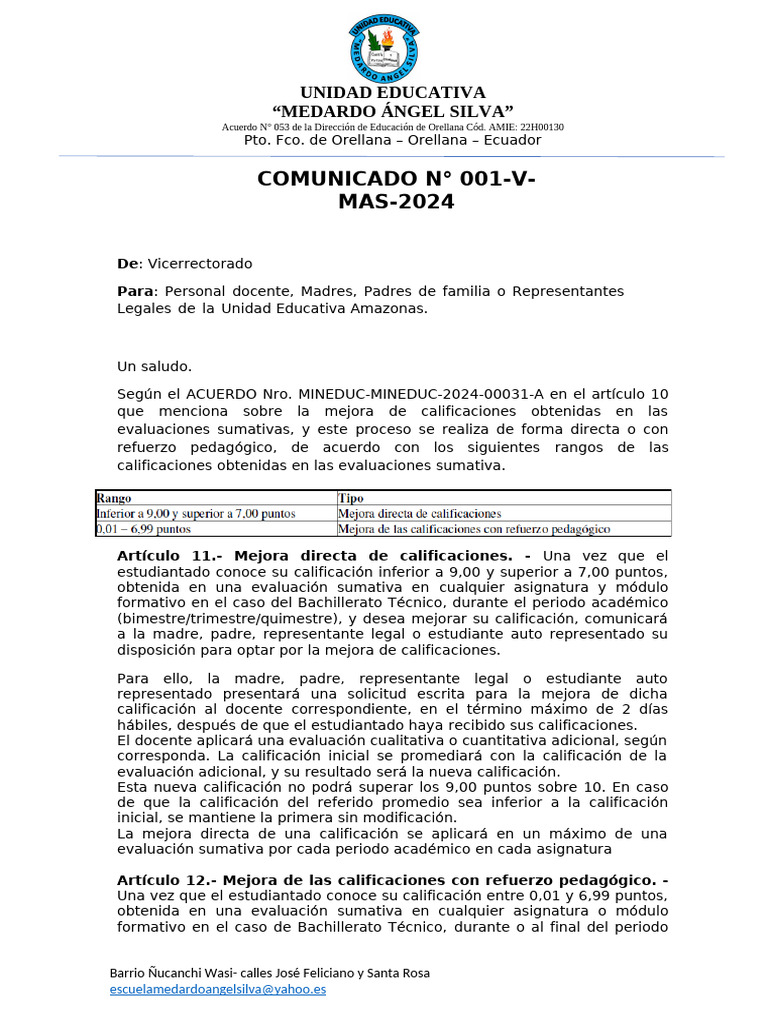 COMUNICADO | PDF