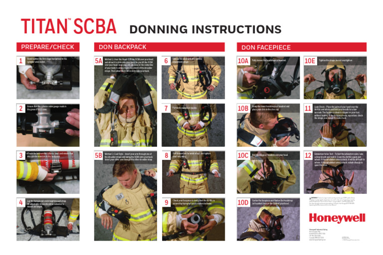 HS Honeywell Titan Scba Niosh Titan Scba Donning Poster en New | PDF | Equipment