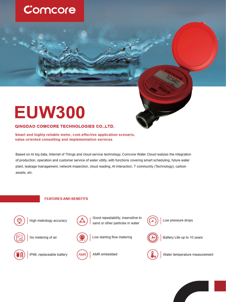 EUW300 Product Brochures | PDF | Flow Measurement | Water