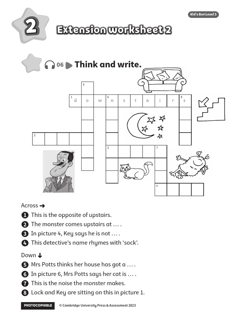 KBNGESS KidsBox Level3 Unit2 Extension Worksheet 2 | PDF