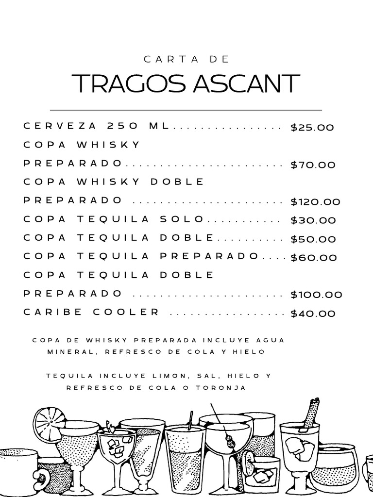 Menú Bebidas Simple Crema-2 | PDF