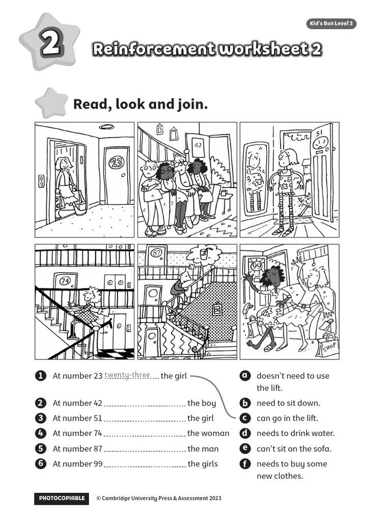 KBNGESS KidsBox Level3 Unit2 Reinforcement Worksheet 2 | PDF