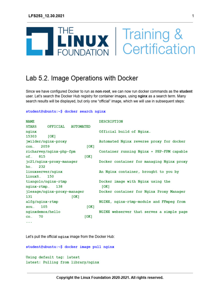 Lab5 2 ImageOperationswithDocker | PDF | System Software | Software