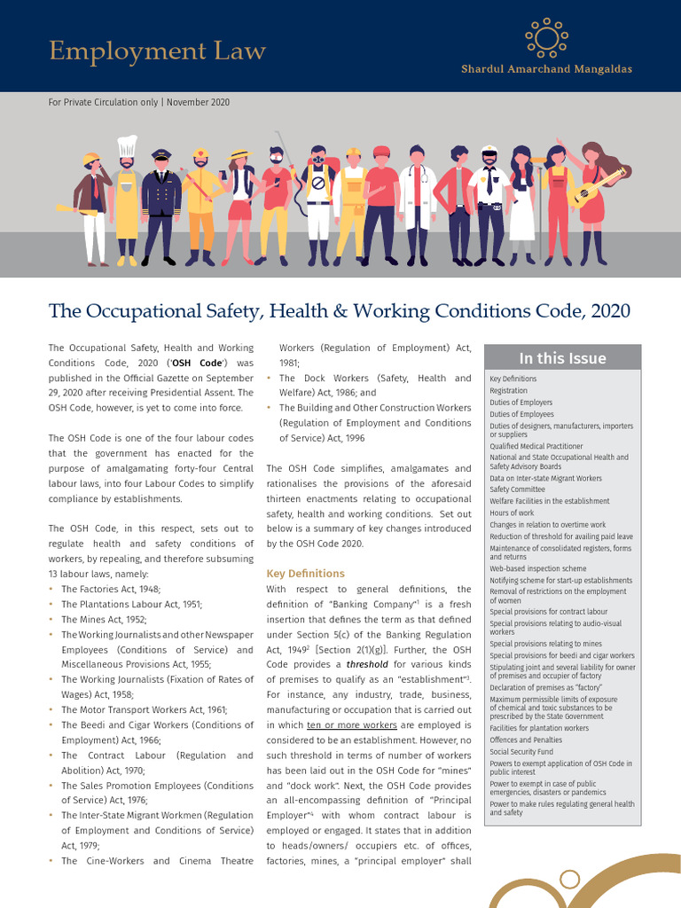 Overview of the OSH Code 2020 | PDF | Occupational Safety And Health ...