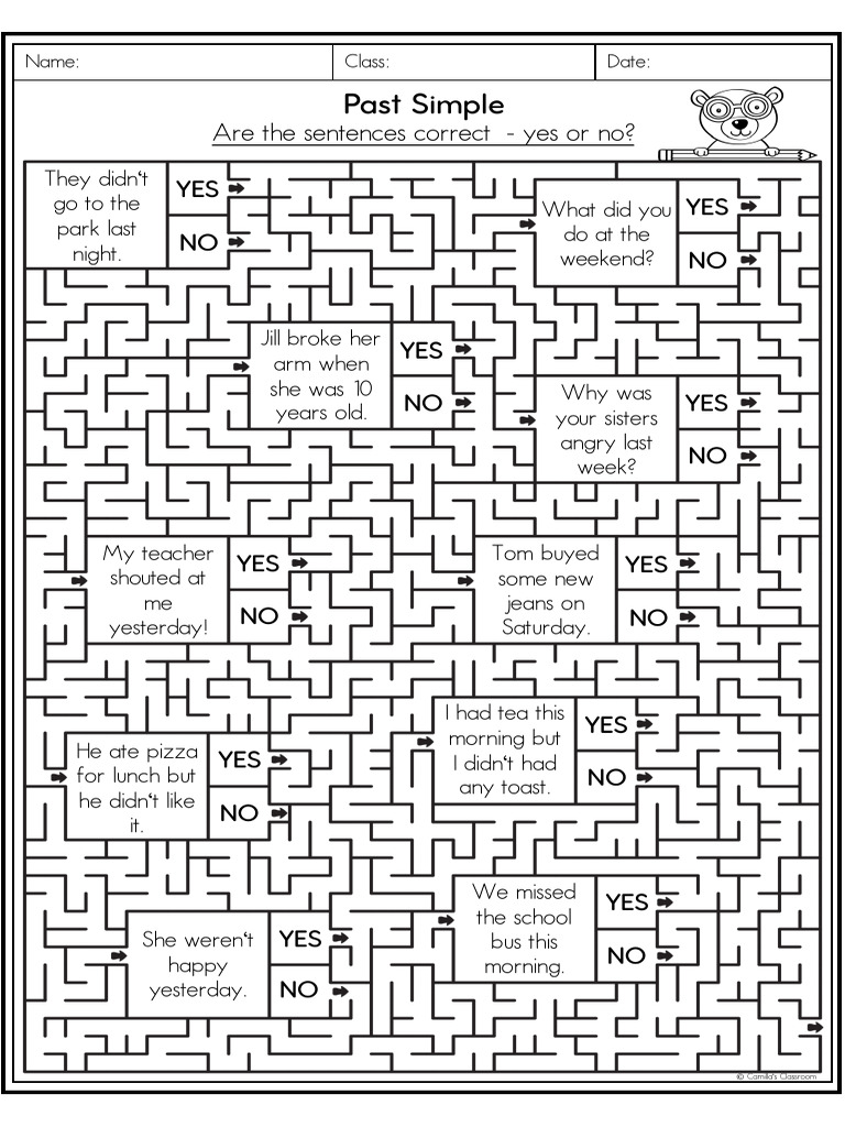 Past Simple - Maze | PDF