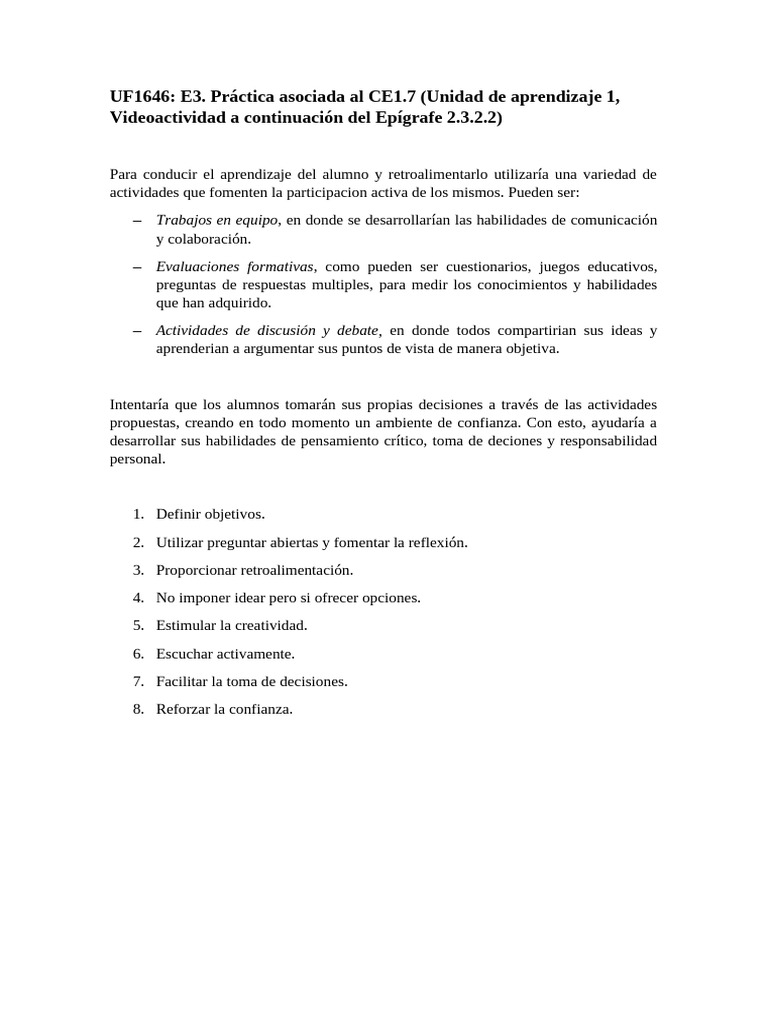 T7.UF1646 E3. Práctica Asociada Al CE1.7 (Unidad de Aprendizaje 1, Videoactividad A Continuación ...