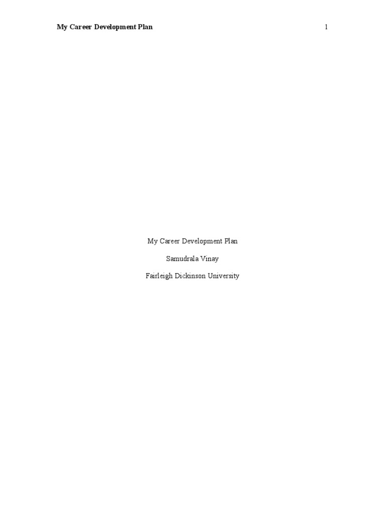 Career Plan for IT Entrepreneurship | PDF | Employment | Motivation