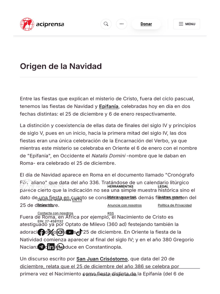 Origen de La Navidad | PDF | Navidad