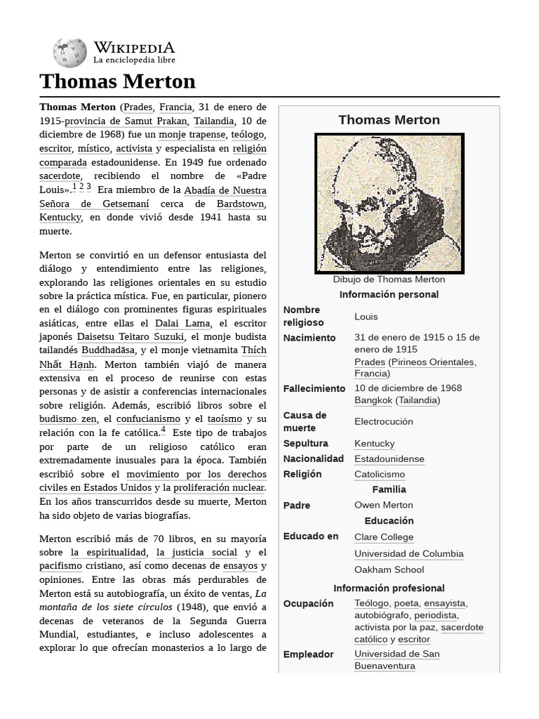Biografía de Thomas Merton | PDF