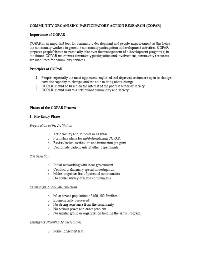 Copar | PDF | Community | Business