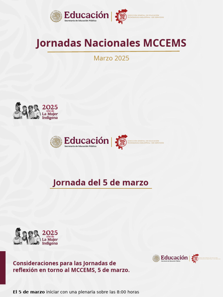 Reunión Directores - MCCEMS - Marzo 2025 | PDF
