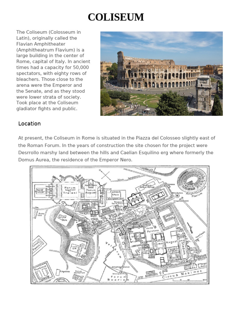 Coliseum: Structure and Spectators | PDF
