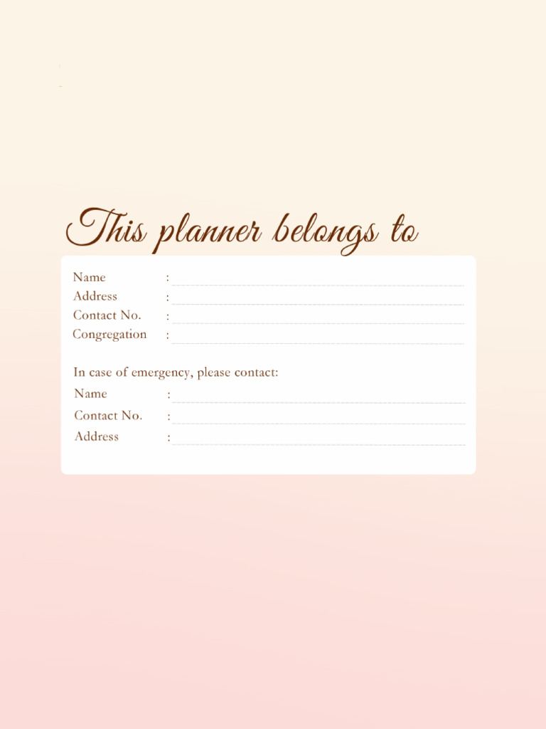 Full Size Planner | PDF