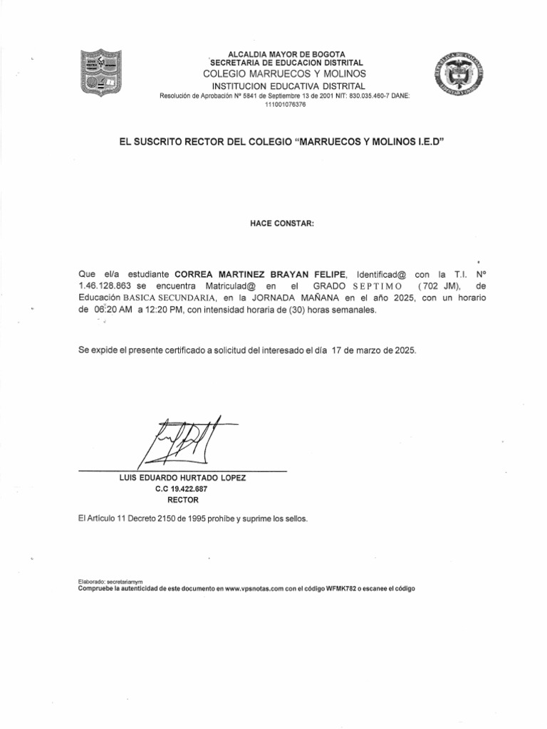 Certificado Brayan Correa20250318 | PDF