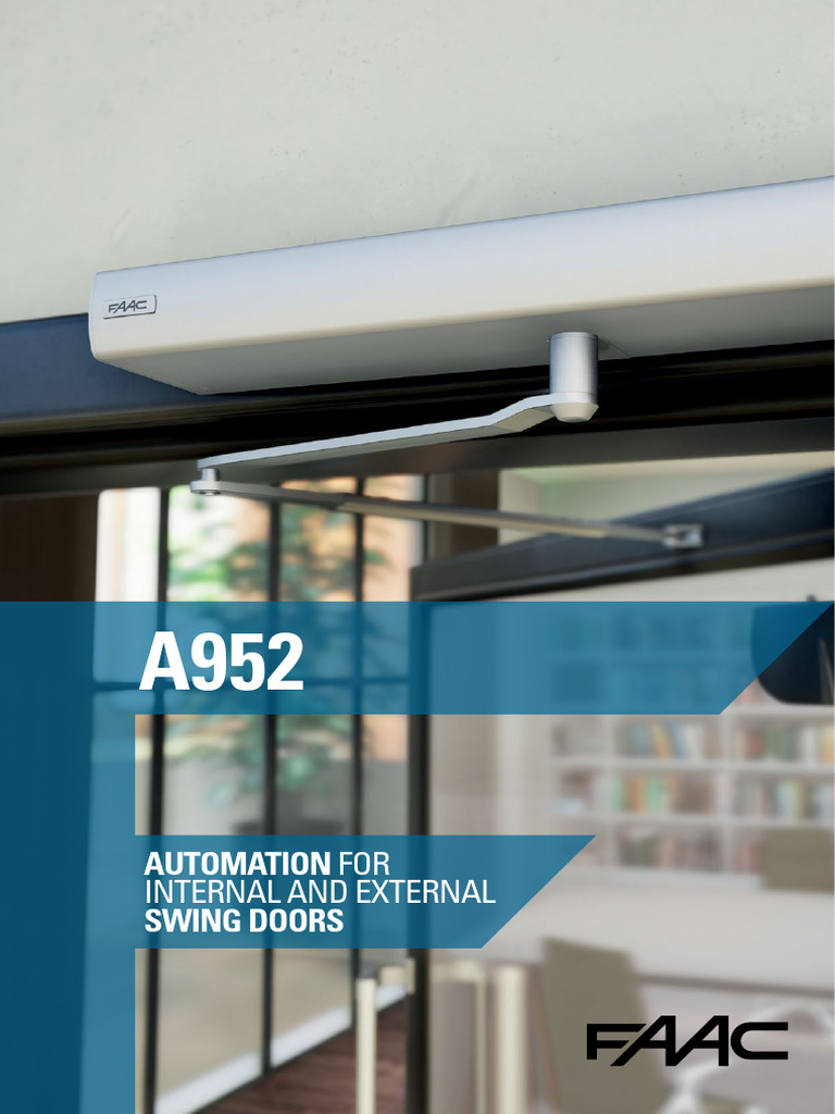 Faac Depliant A952 04-2024 en Var SCREEN | PDF | Door | Automation
