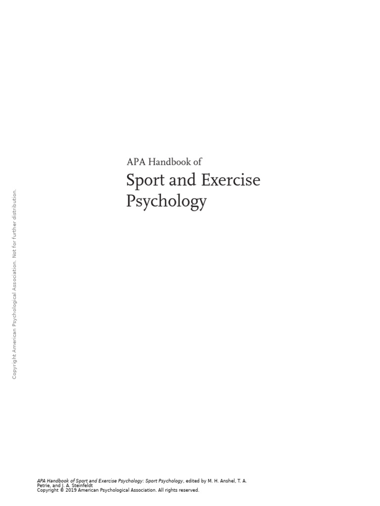 Sport & Exercise Psychology | PDF | Physical Fitness | Psychology
