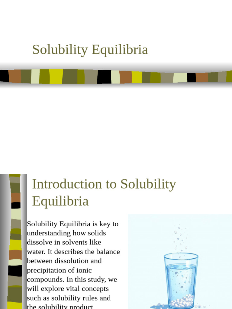 Solubility Equilibria (1) 06 March 25 | PDF | Solubility | Solvation