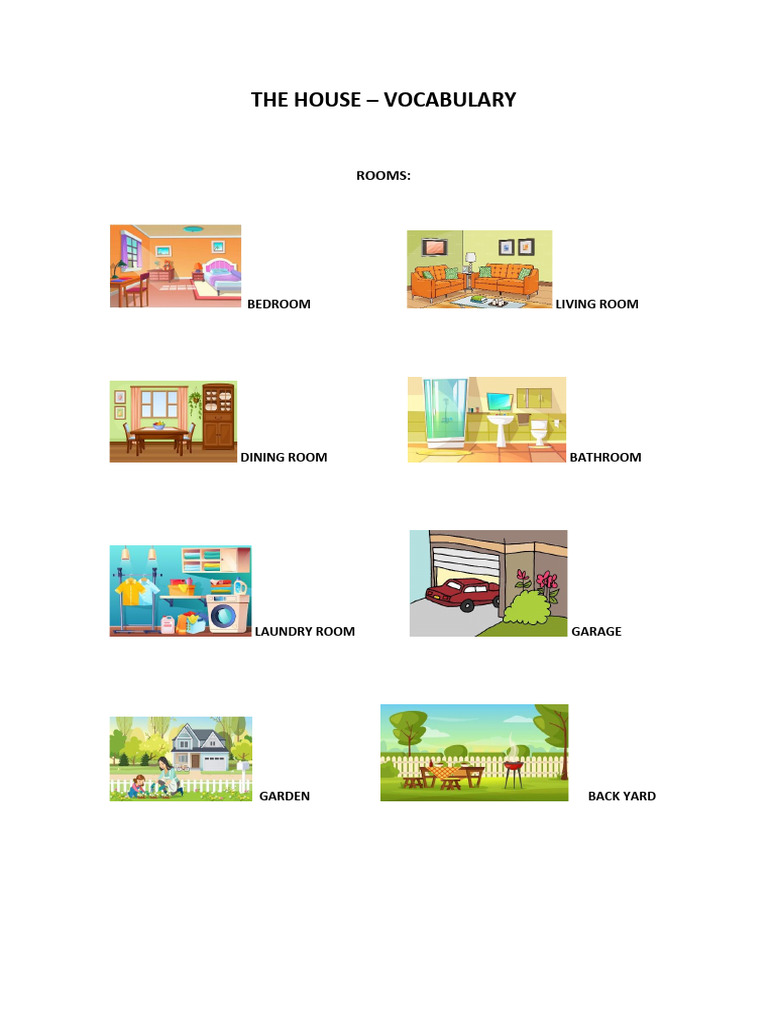 House Vocabulary and Furniture Guide | PDF